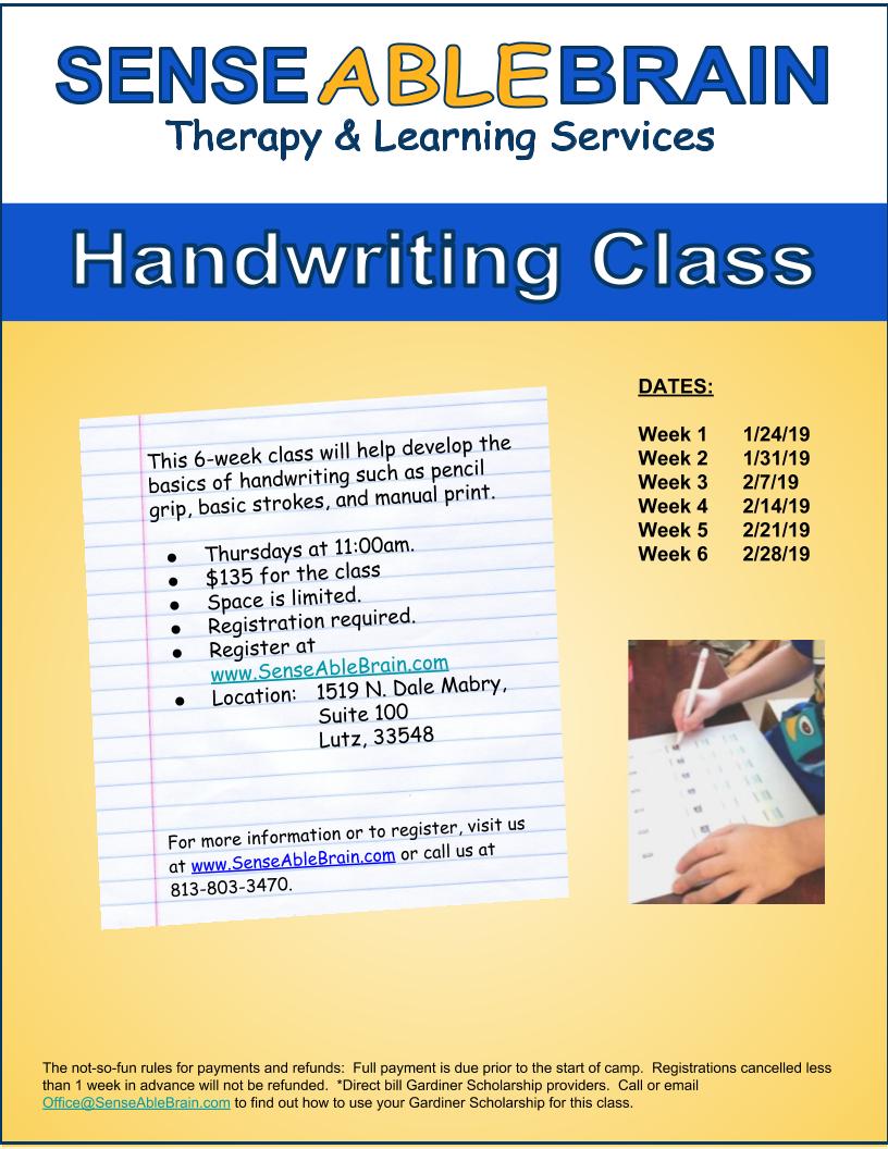 Handwriting Help is coming! – Sense Able Brain